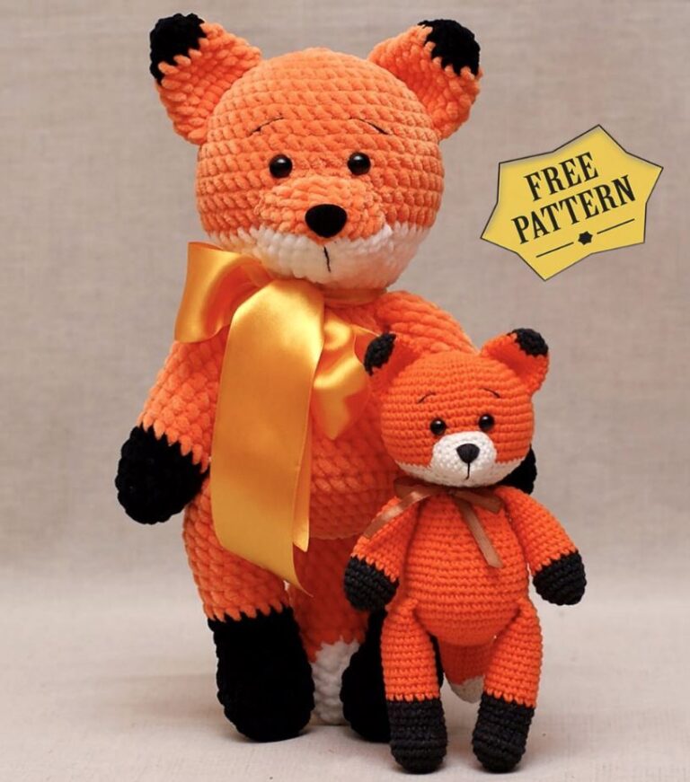Amigurumi Cute Plush Fox Crochet Free Pattern – Handmadecraft